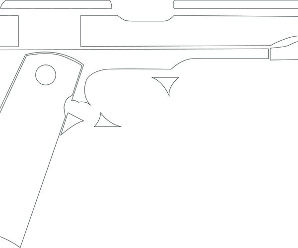 ArtStation - Colt 1911 for viking files Ai, Svg, Dxf, Png,laser cut ...