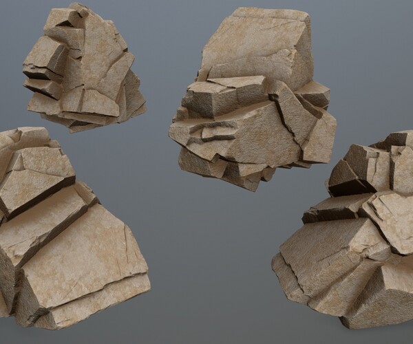 ArtStation - desert rocks | Game Assets