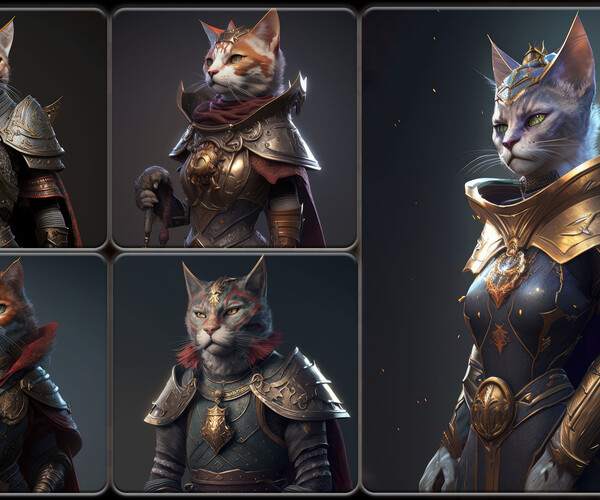 ArtStation - 220 Catfolk Reference Pack | 4K | v.8 | Artworks