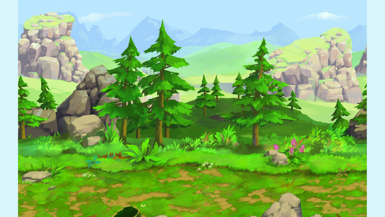 ArtStation - Green Valley - Game Background | Game Assets