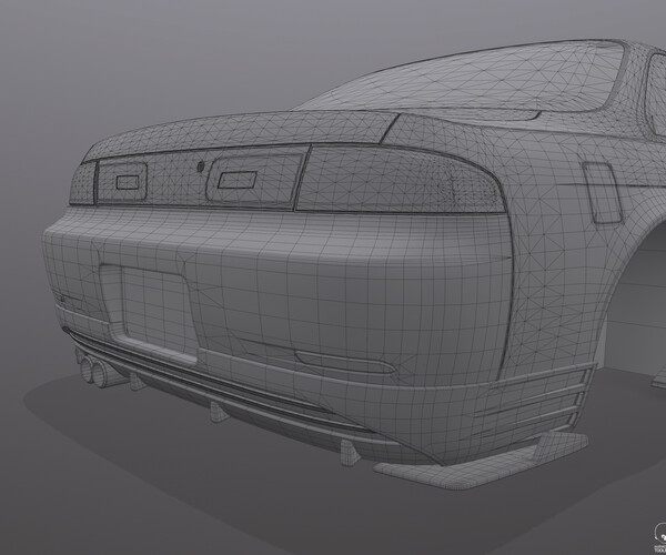 ArtStation - Nissan Silvia S14 326 Power 3D-Star bodykit | Game Assets