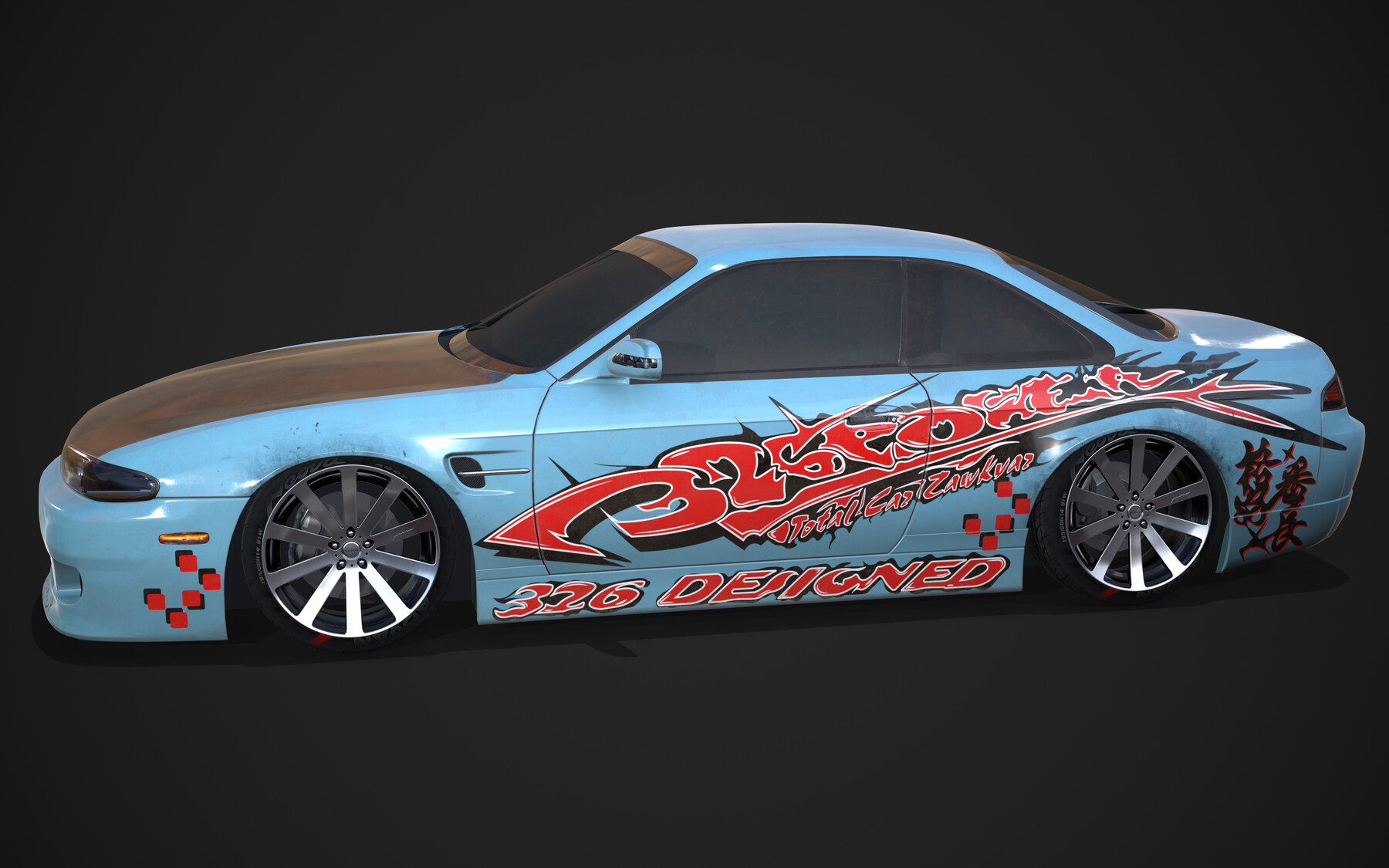 ArtStation - Nissan Silvia S14 326 Power DLux bodykit | Game Assets