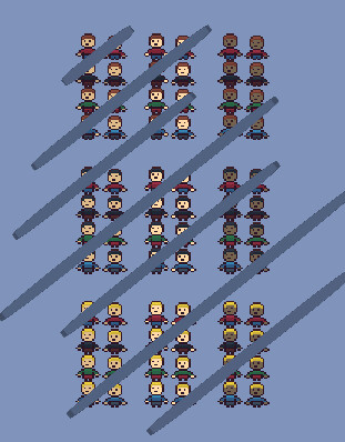 ArtStation - 16x16 Man Characters | Game Assets