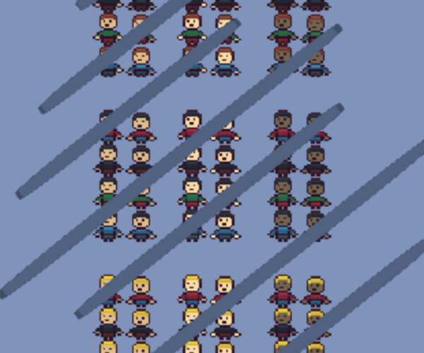 ArtStation - 16x16 Man Characters | Game Assets