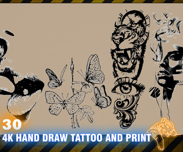 ArtStation - 30 4K HAND DRAW TATTOO AND PRINT HIGH END QUALITY ...