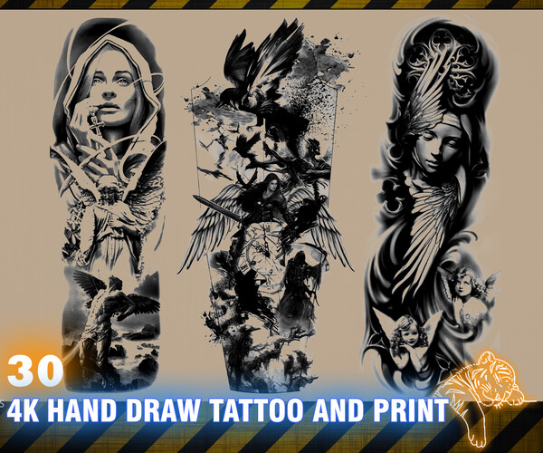 ArtStation - 30 4K HAND DRAW TATTOO AND PRINT HIGH END QUALITY ...