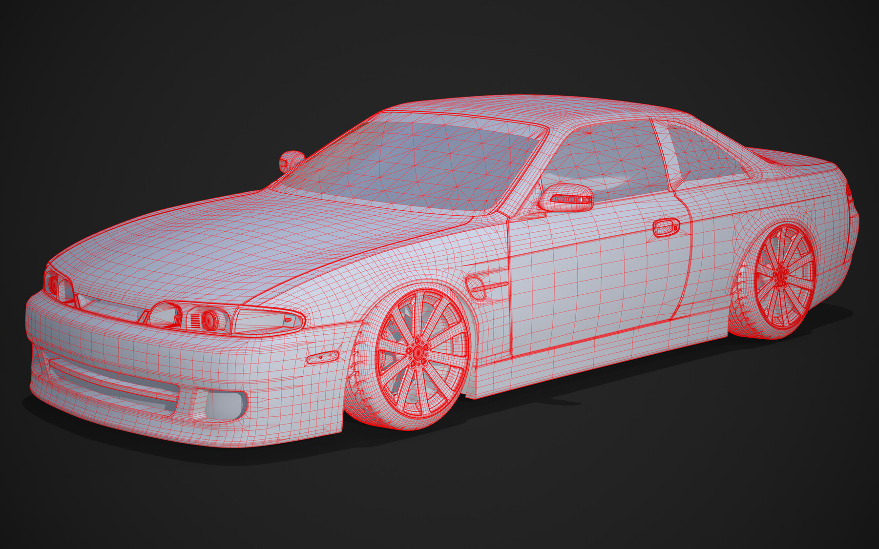 ArtStation - Nissan Silvia S14 326 Power DLux bodykit | Game Assets