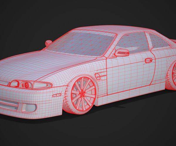 ArtStation - Nissan Silvia S14 326 Power DLux bodykit | Game Assets