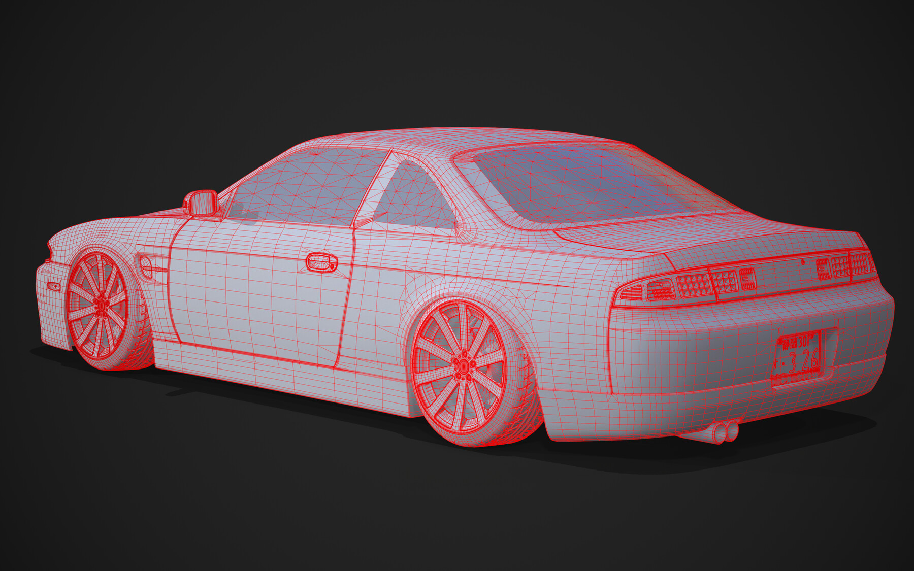 ArtStation - Nissan Silvia S14 326 Power DLux bodykit | Game Assets
