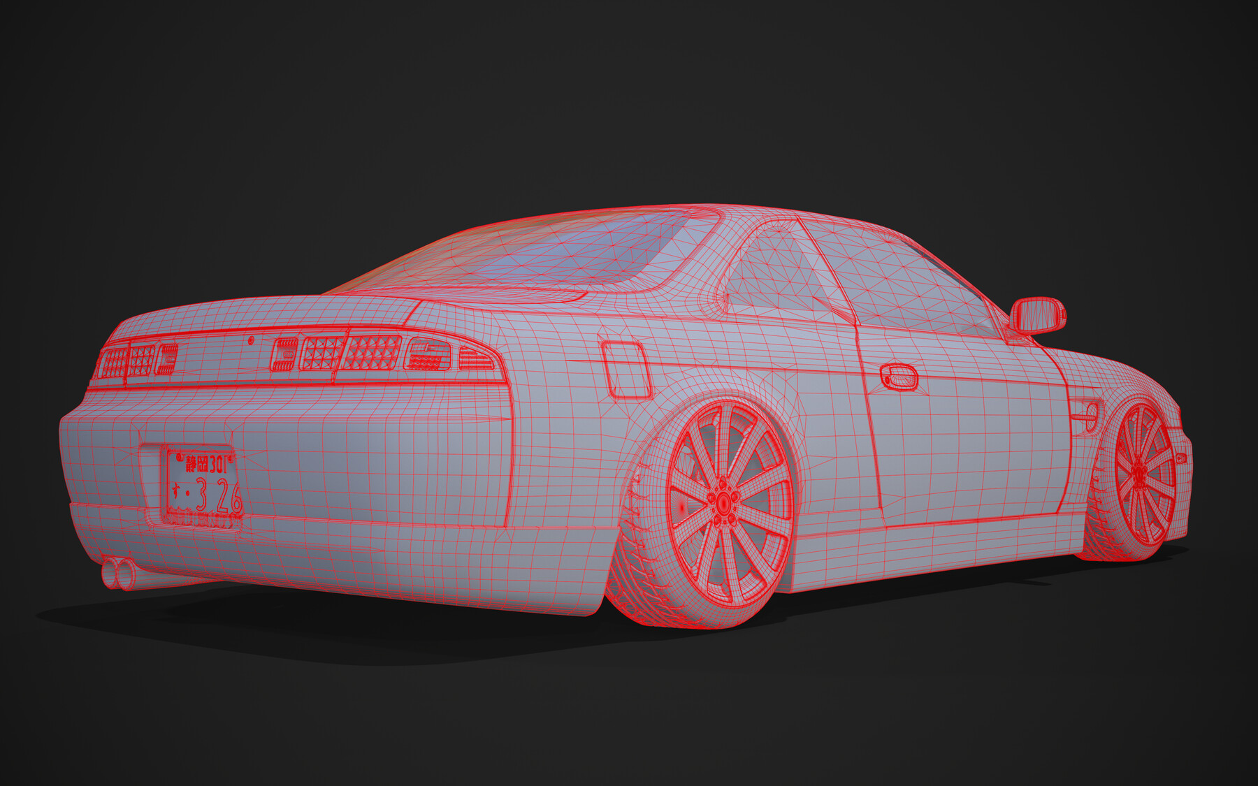 ArtStation - Nissan Silvia S14 326 Power DLux bodykit | Game Assets