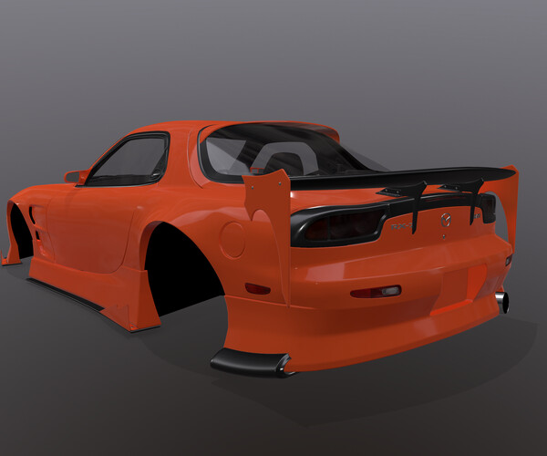 ArtStation - Mazda RX-7 FD3s BN-Sports bodykit | Game Assets