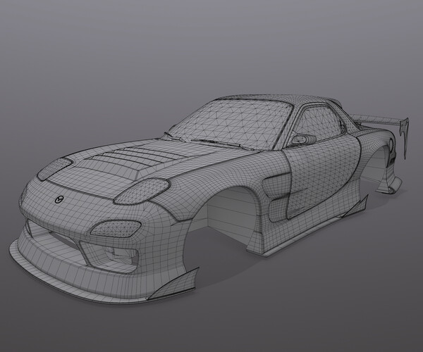 ArtStation - Mazda RX-7 FD3s BN-Sports bodykit | Game Assets