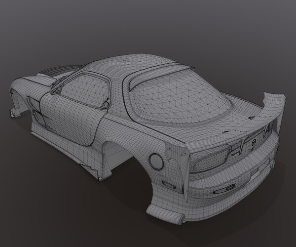 ArtStation - Mazda RX-7 FD3s BN-Sports bodykit | Game Assets