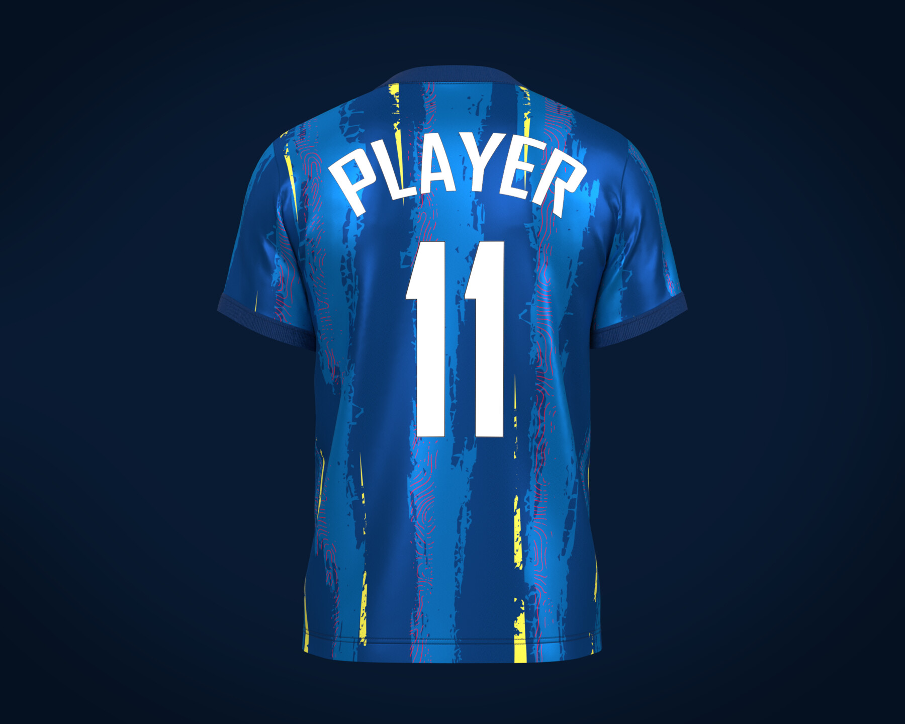 ArtStation - Soccer Football cobalt Blue Jersey Player-11 | Resources