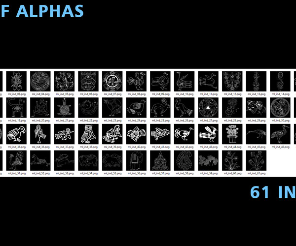 ArtStation - Pack of 400 Alphas (Indian, Floral, Classic, African) PNG ...