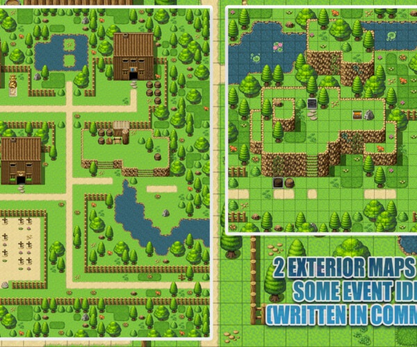 ArtStation - WOOD VILLAGE (RPG MAKER Map Presets) | Game Assets