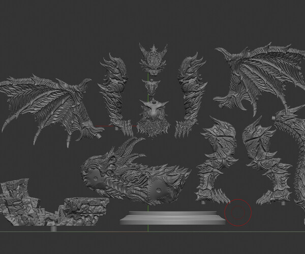 ArtStation - 3D Game Assets 3D print model Dragon Figure | Game Assets