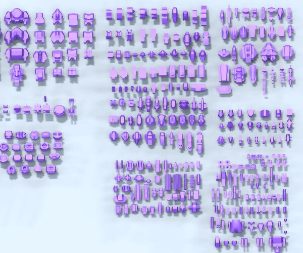 ArtStation - kitbash elements set 01 | Game Assets