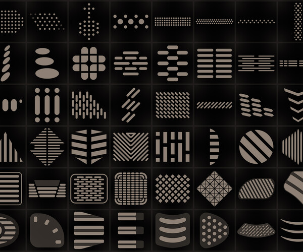 ArtStation - 135 Hard Surface Vent & Grilles Pattern -VOL 01 | Brushes