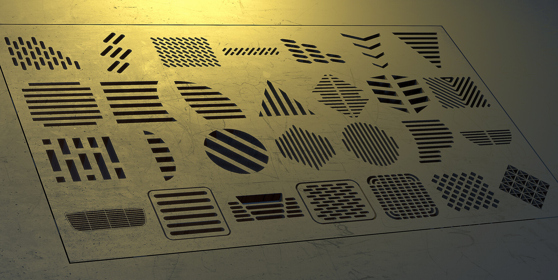 ArtStation - 135 Hard Surface Vent & Grilles Pattern -VOL 01 | Brushes