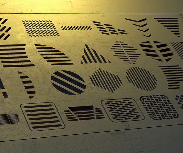 ArtStation - 135 Hard Surface Vent & Grilles Pattern -VOL 01 | Brushes
