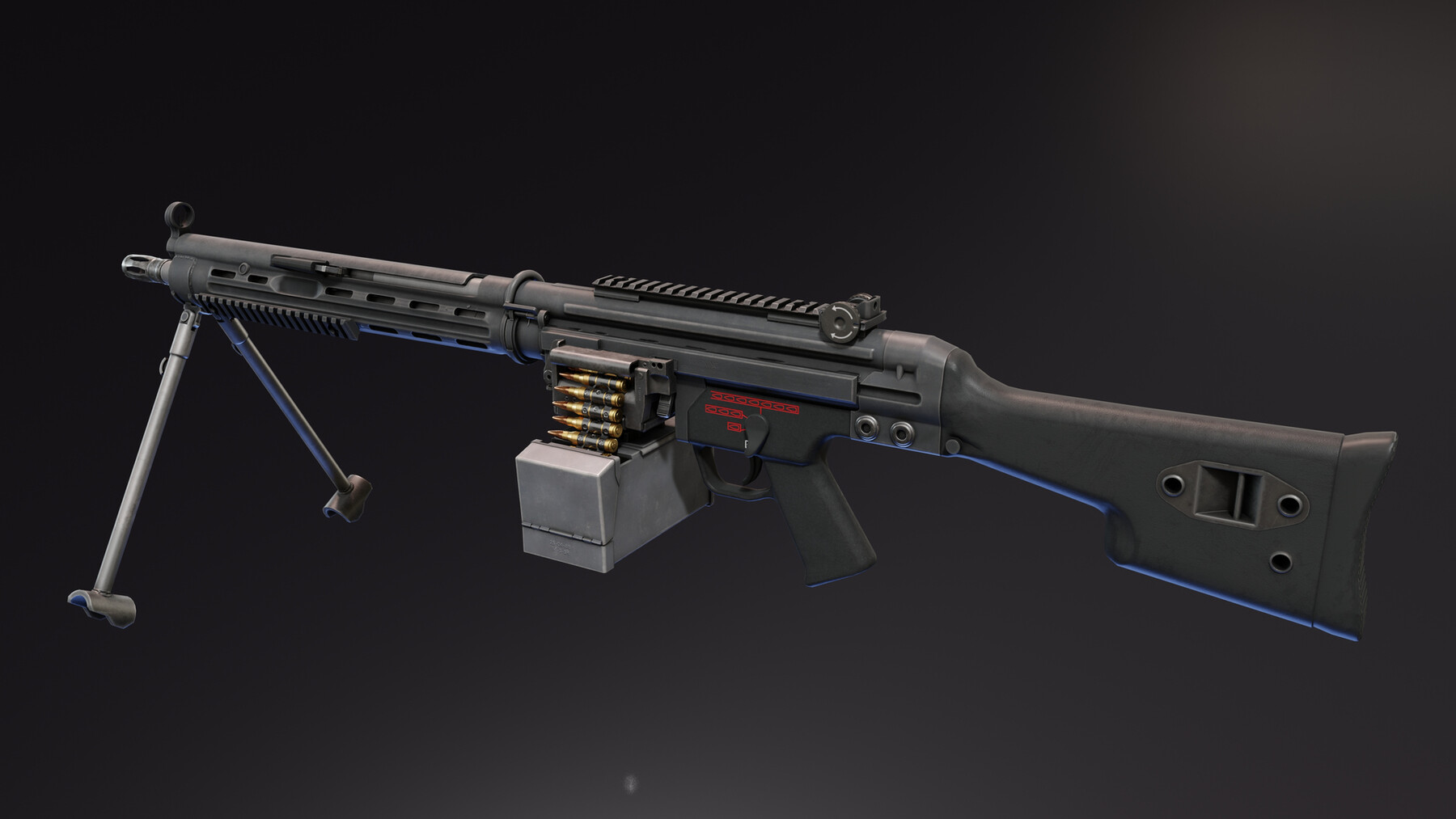 ArtStation - HK 23e Light Machine Gun | Game Assets