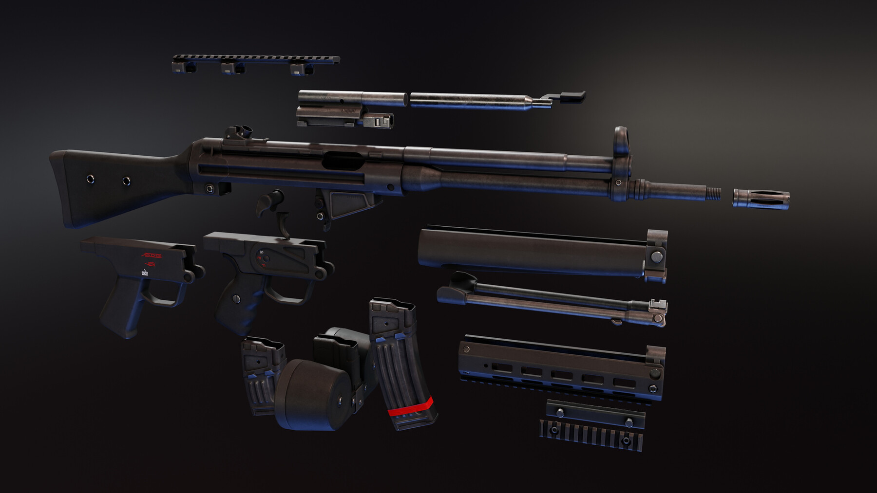 ArtStation - HK33 Assault Rifle | Game Assets