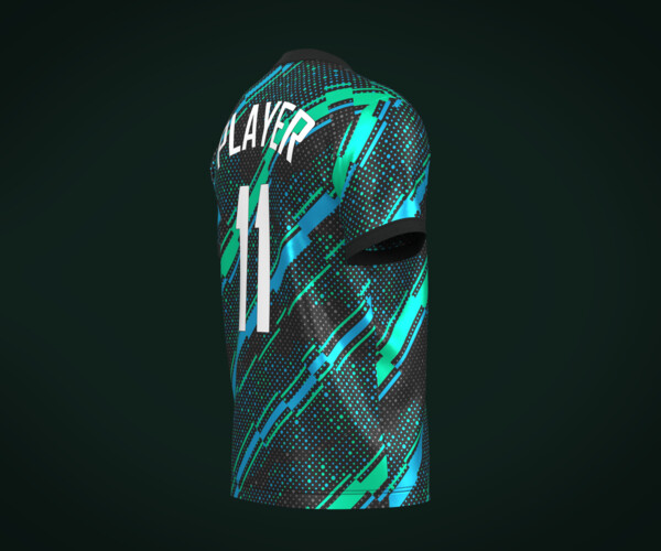 ArtStation - Soccer Football Mint Green With Blue Jersey Player-11 ...