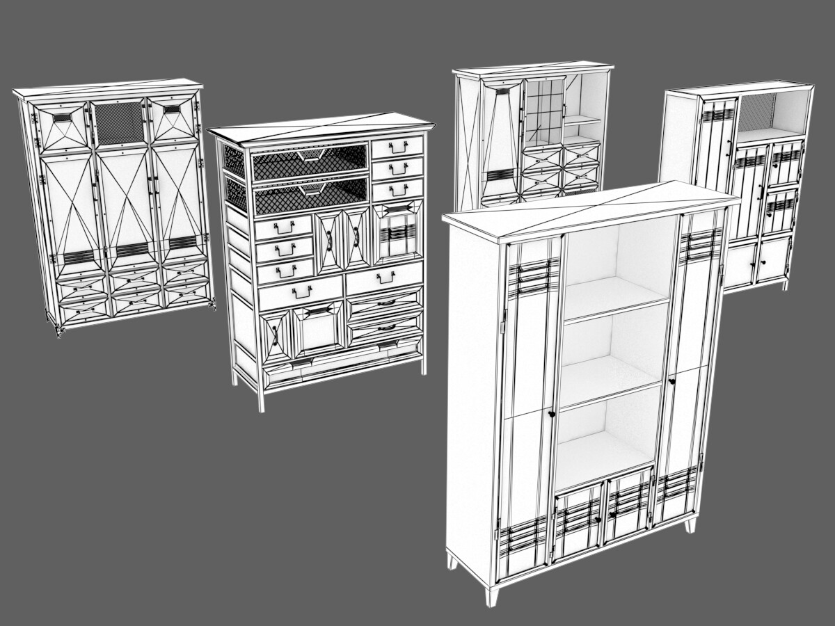 ArtStation - 5 Industry Cabinets | Resources