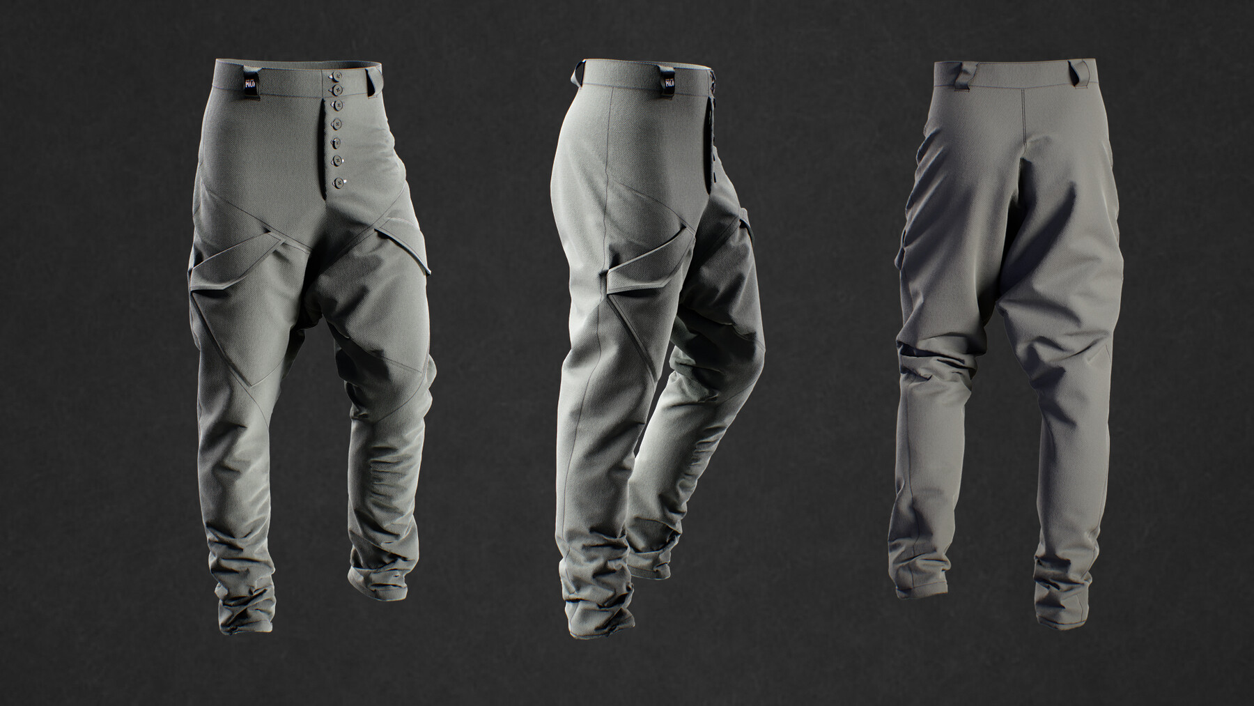 ArtStation - 5 Men's Pants (P9) _ Marvelous / CLO | Game Assets
