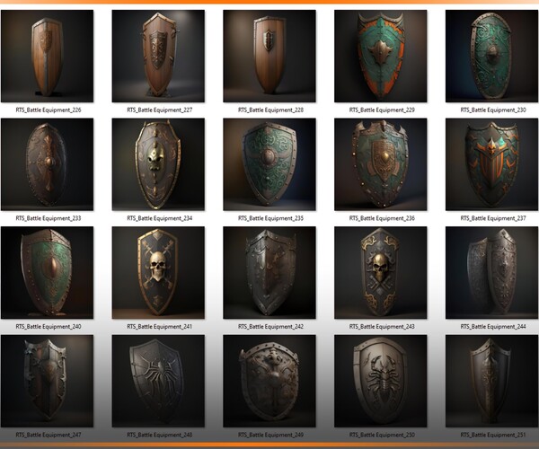 ArtStation - 303 Battle Equipment War Shield Reference Modeling ...