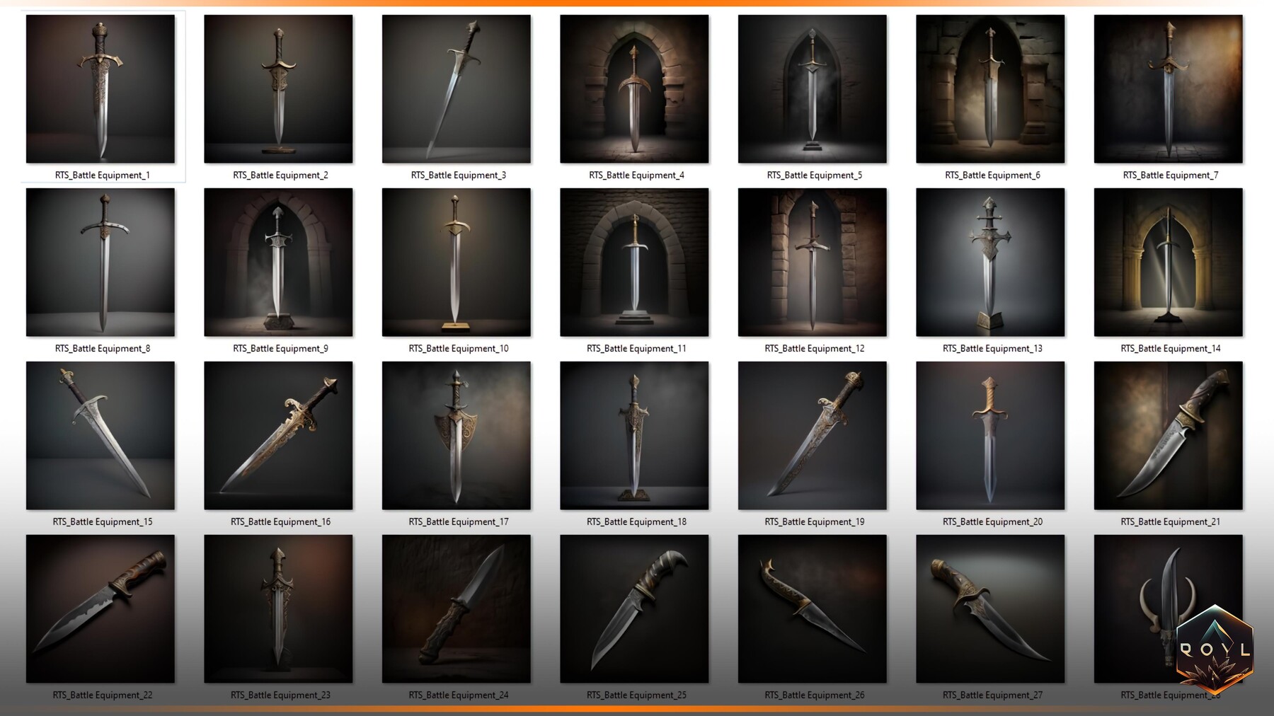 ArtStation - 203 Battle Equipment Sword and Knife Reference Modeling ...