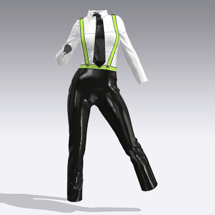ArtStation - Simple shirt | Fashion, Women in ties and suspenders. | Resources