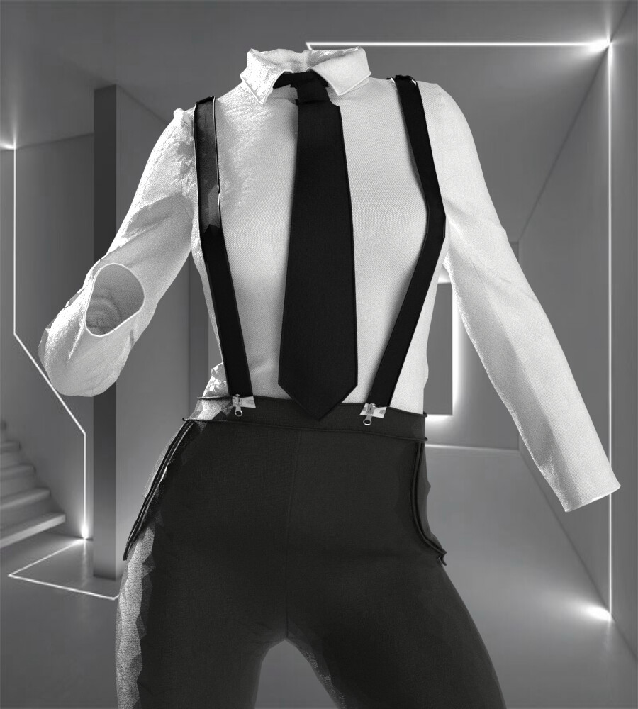 ArtStation - Simple shirt | Fashion, Women in ties and suspenders ...