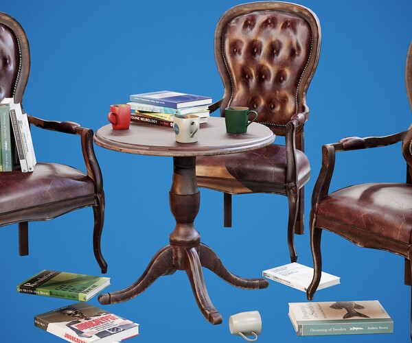 ArtStation - Chair And Table Pack - PBR Game Ready Props | Game Assets