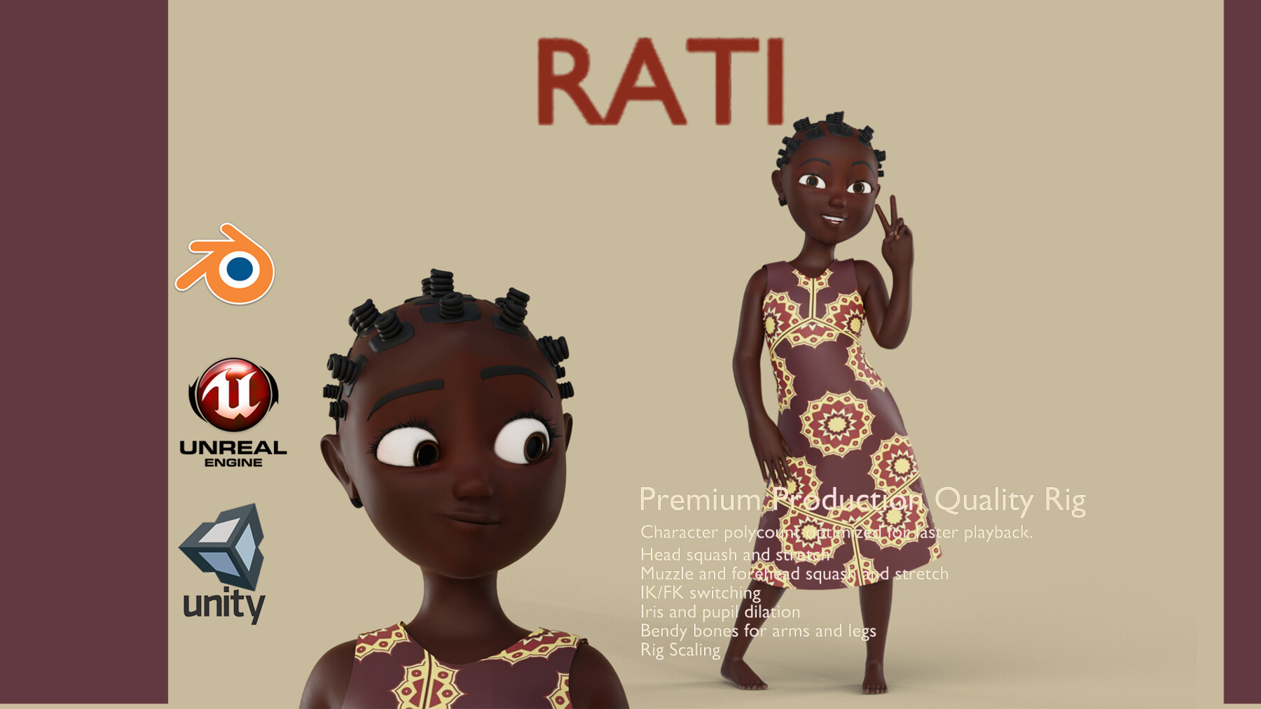 ArtStation - RATI RIG BLENDER VERSION | Game Assets