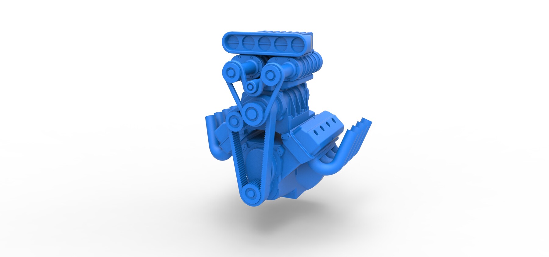ArtStation - 3D printable Diecast engine V8 with triple supercharger ...