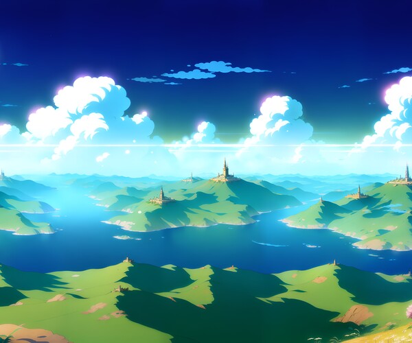 ArtStation - anime art style 810 skybox blockadelabs collection | Artworks