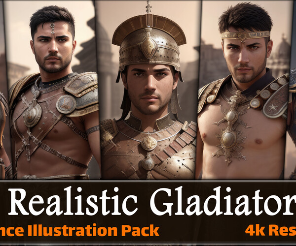 ArtStation - 240 Realistic Gladiator Reference Pack | 4K | v.2 | Artworks
