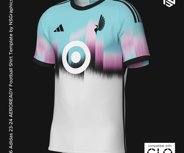 ArtStation - Adidas 23-24 AEROREADY Football Shirt Template for CLO 3D ...