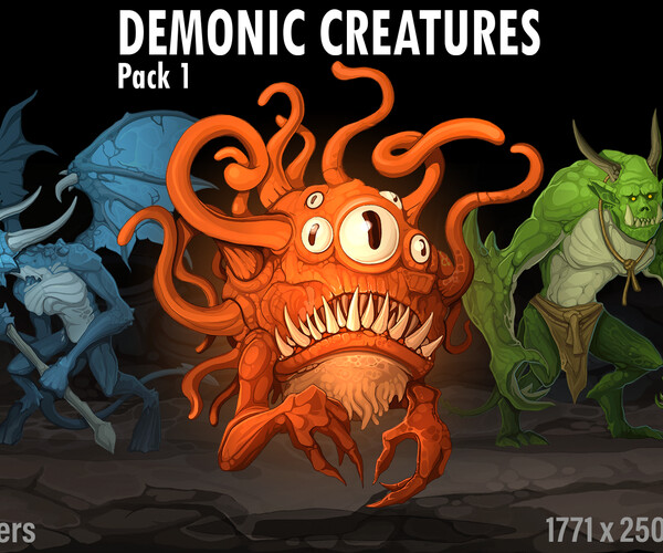 ArtStation - Demonic Creatures | Game Assets