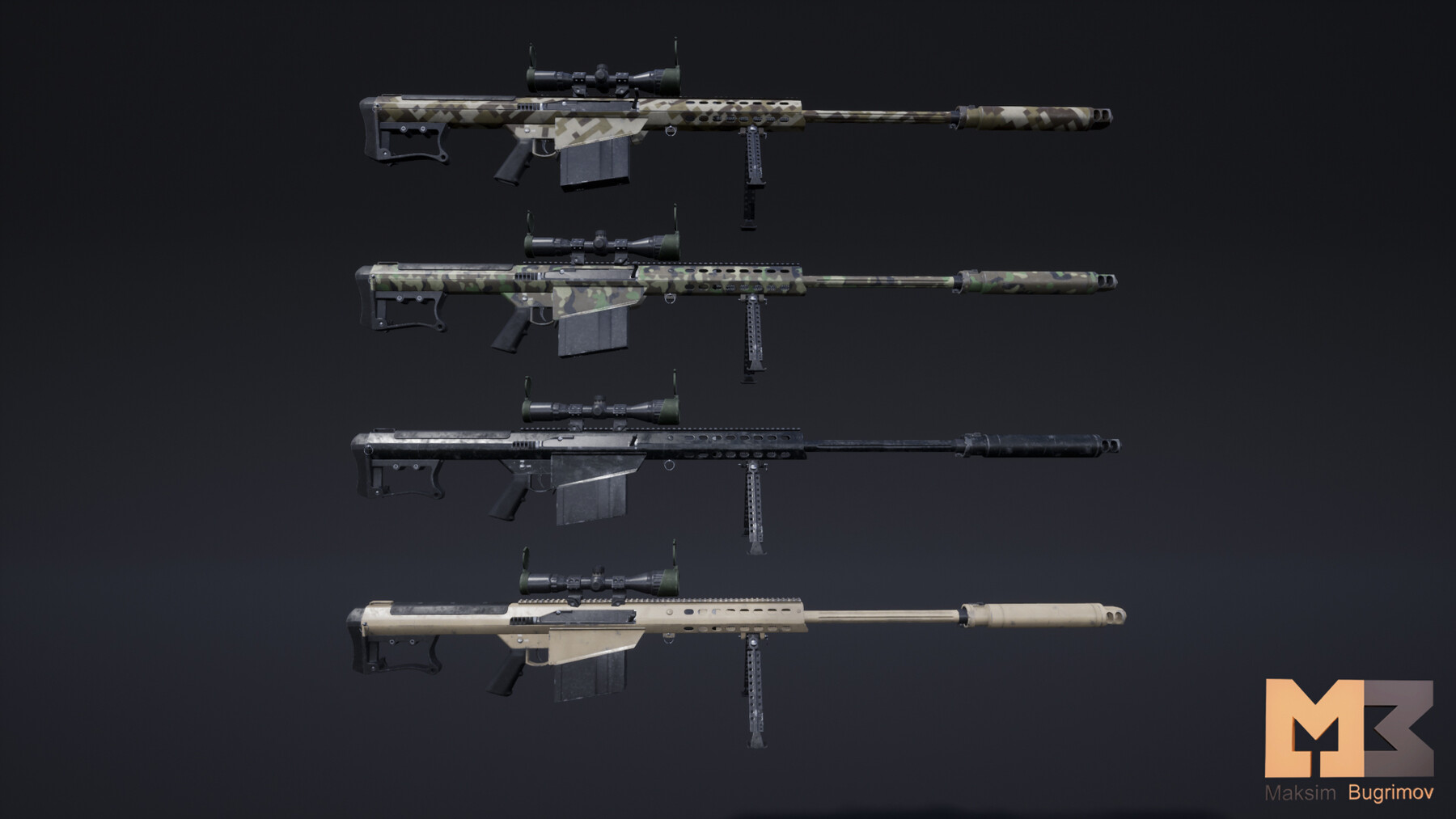 ArtStation - Female Soldier 04 (DESERT SNAKE) | Game Assets