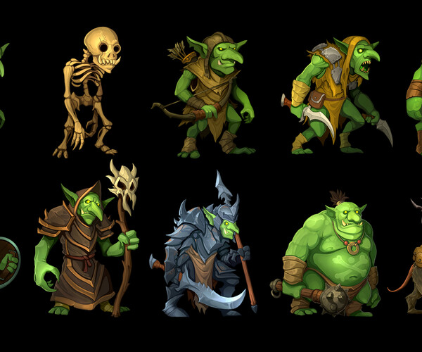 ArtStation - Goblin Army Characters | Game Assets