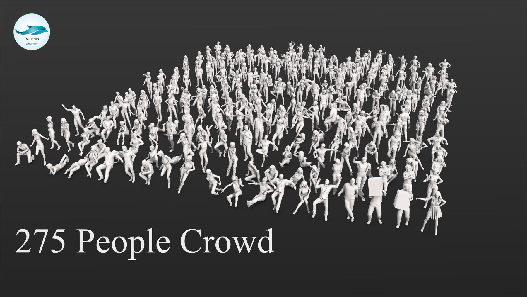 ArtStation - 1400 Lowpoly People Crowd | Game Assets