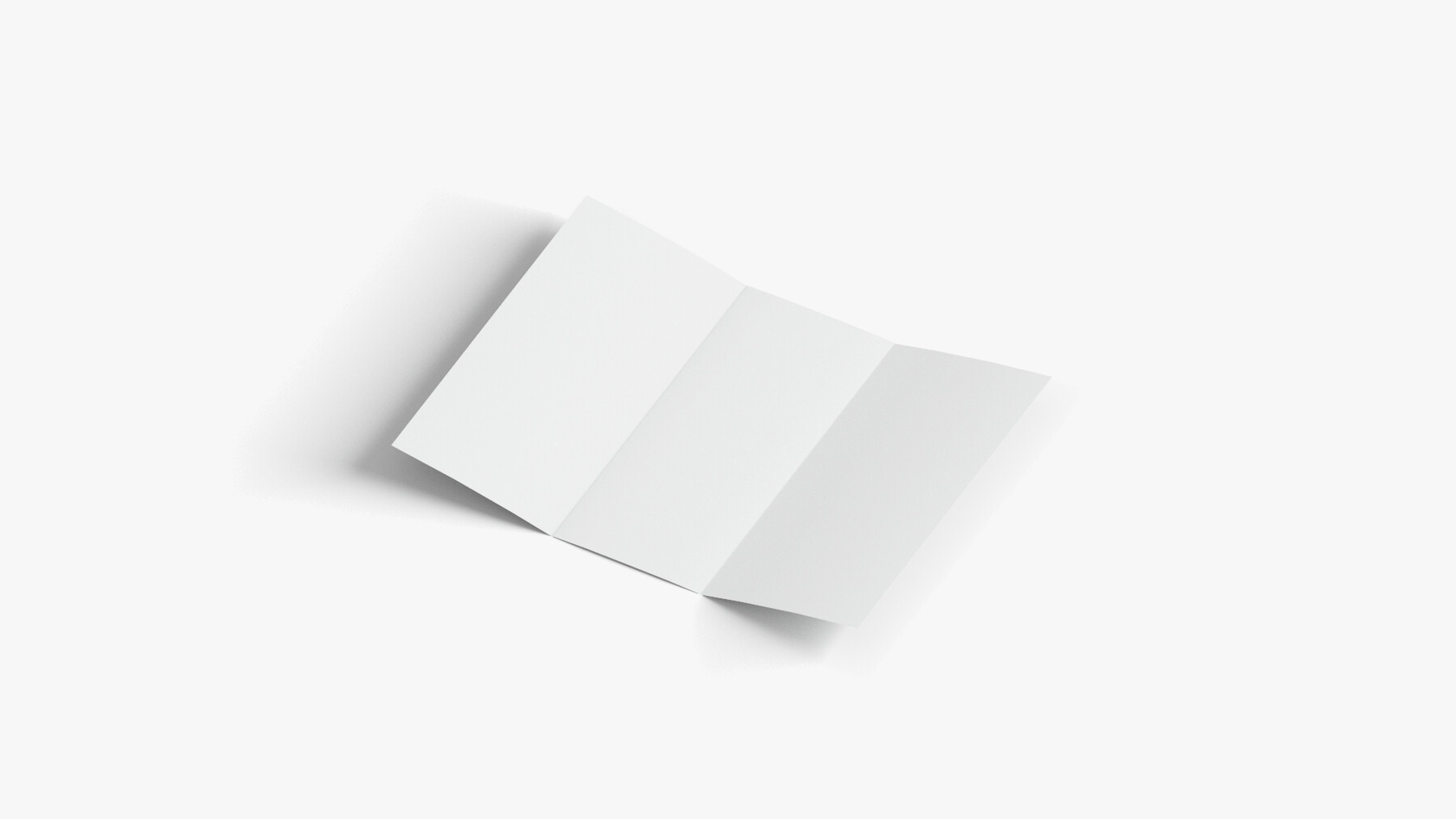 ArtStation - 2 White Unfolded Booklets and Flyers - flat bifold map leaflet brochure | Resources