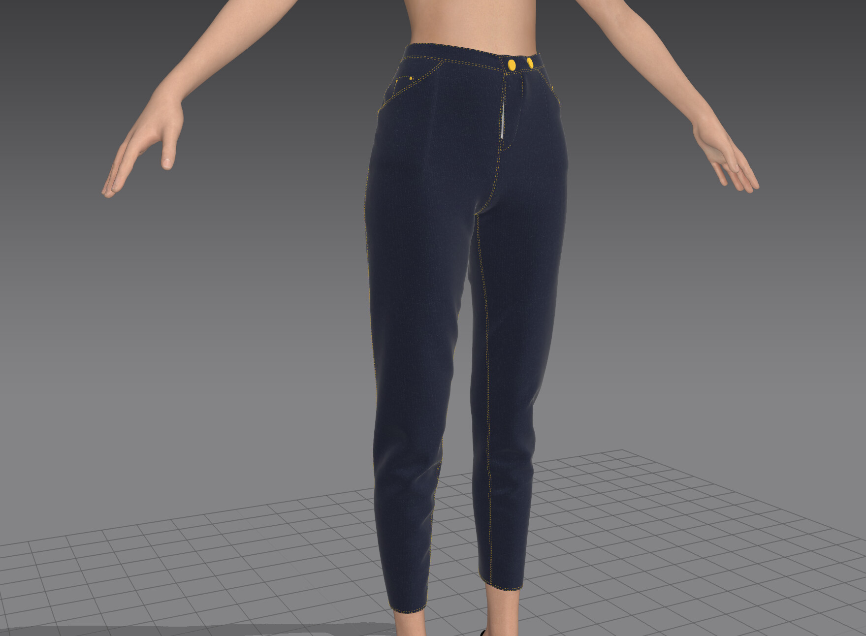 ArtStation - Female jeans (fbx, obj, MD) | Game Assets