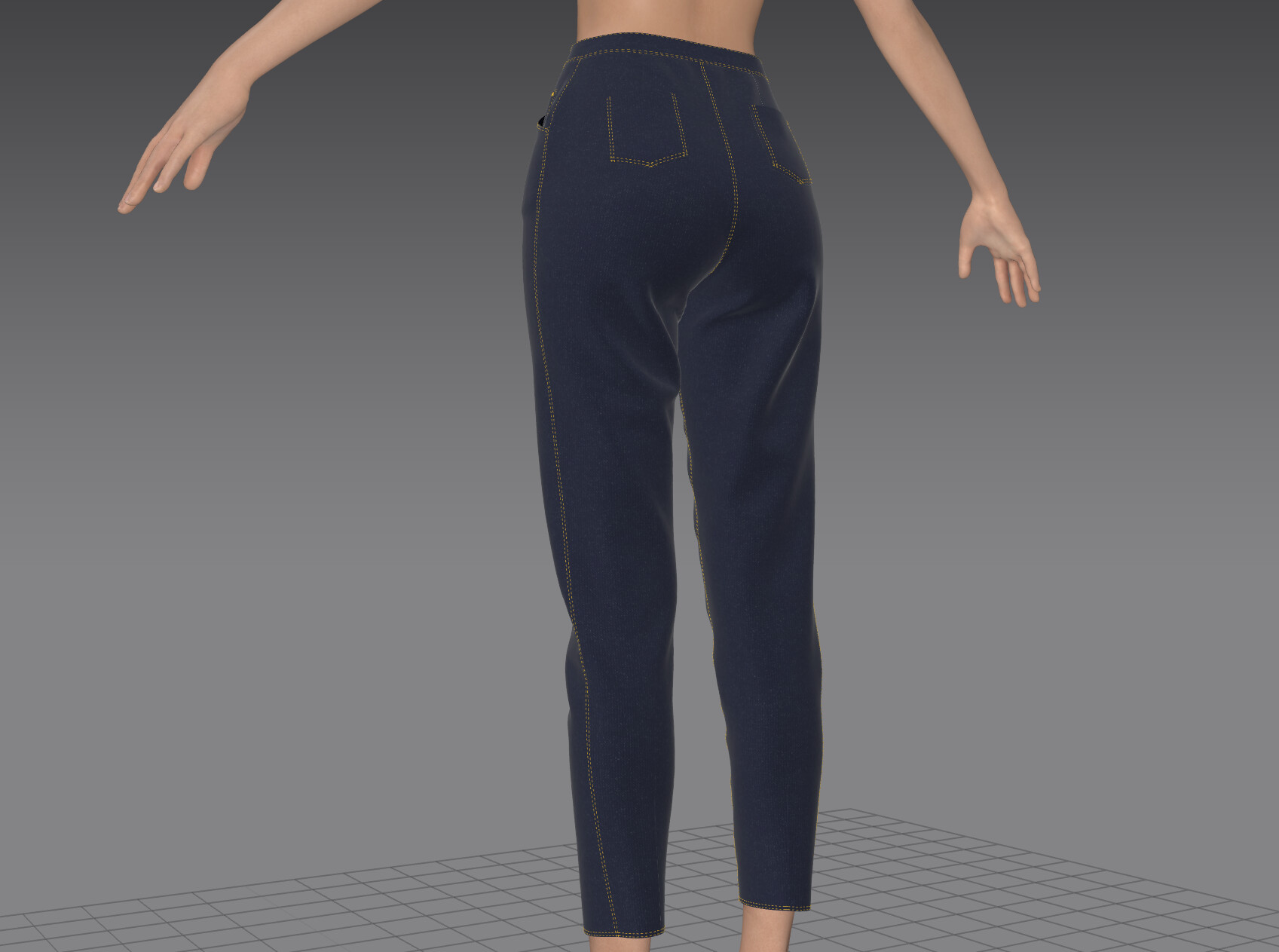 ArtStation - Female jeans (fbx, obj, MD) | Game Assets