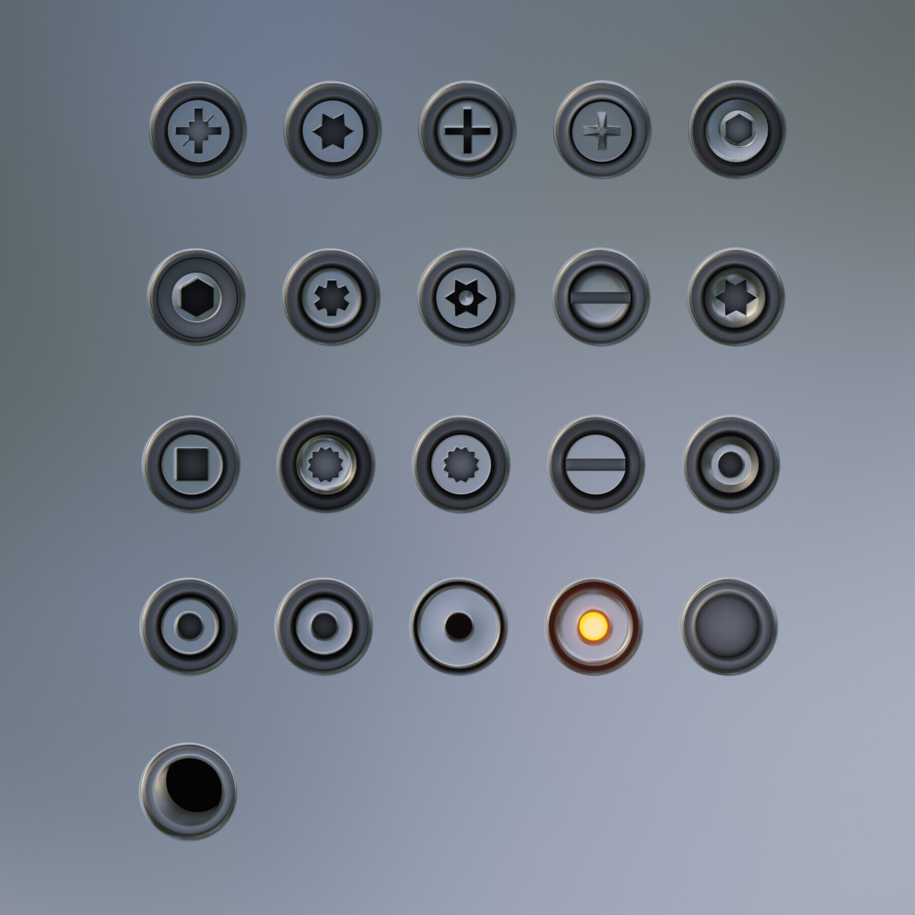 ArtStation - 21 screws DECALS pack VOL 01 | Resources