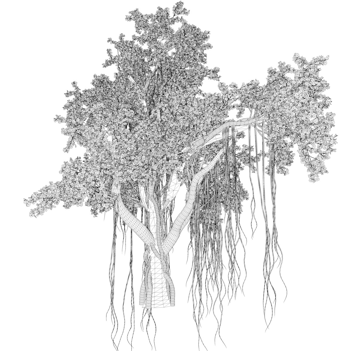 ArtStation - Chinese Banyan Tree #08 - High Poly Tree (3D Model) | Game ...