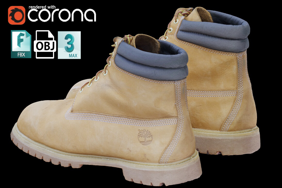 ArtStation - TIMBERLAND BOOT SHOES Low-poly | Game Assets